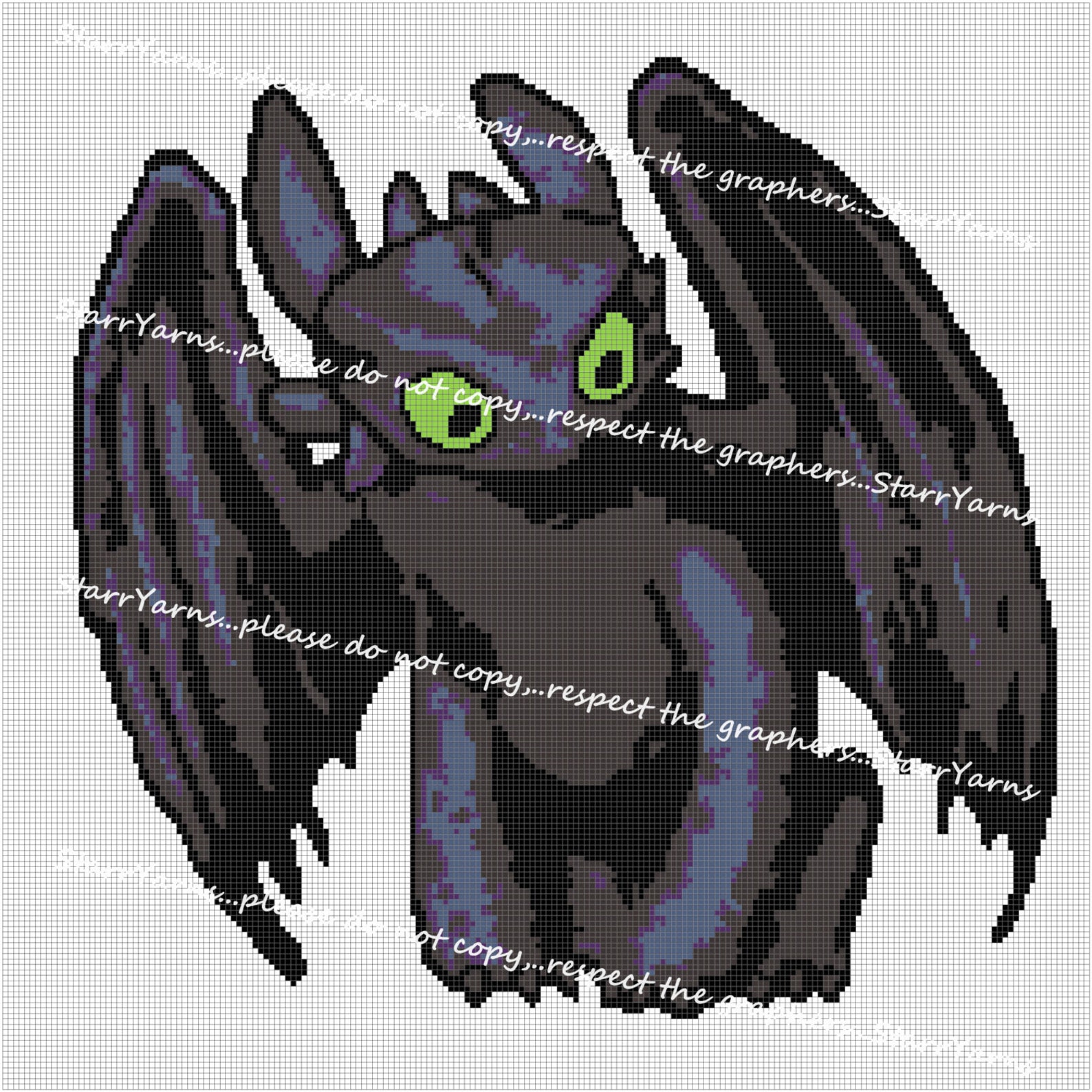 Dragon Crochet Graph Pattern - Etsy