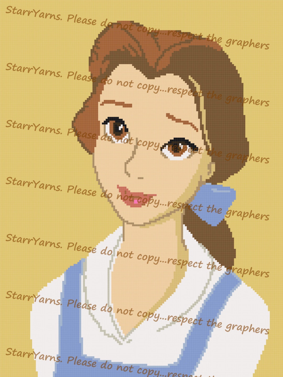 Serene Girl Crochet Graph Pattern. - Etsy