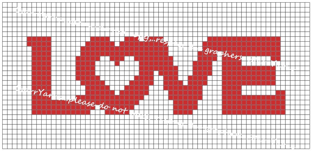 Love Pillow Crochet Graph or C2c Throw Blanket Pattern - Etsy