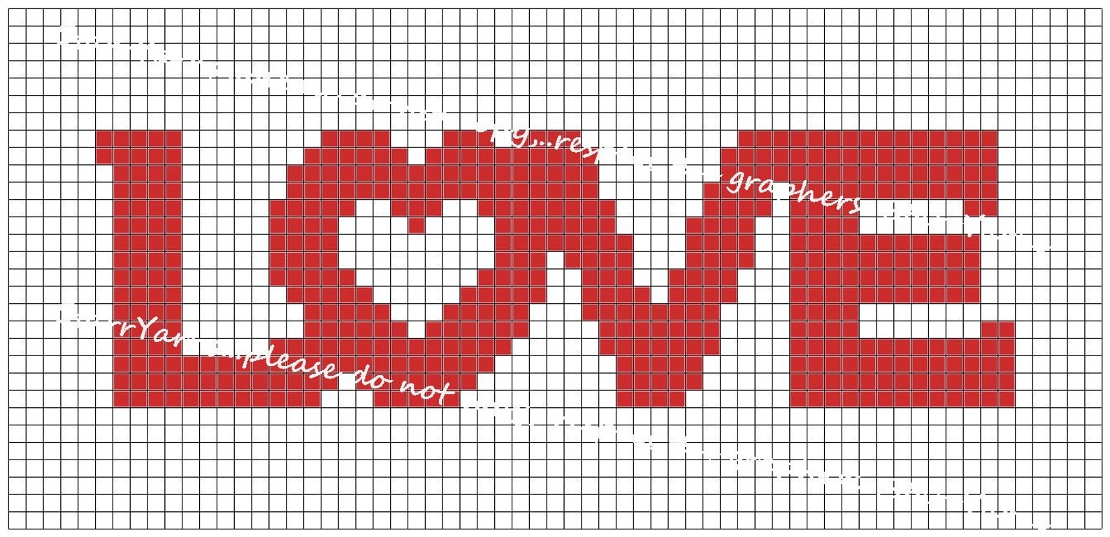 Love Pillow Crochet Graph or C2c Throw Blanket Pattern - Etsy