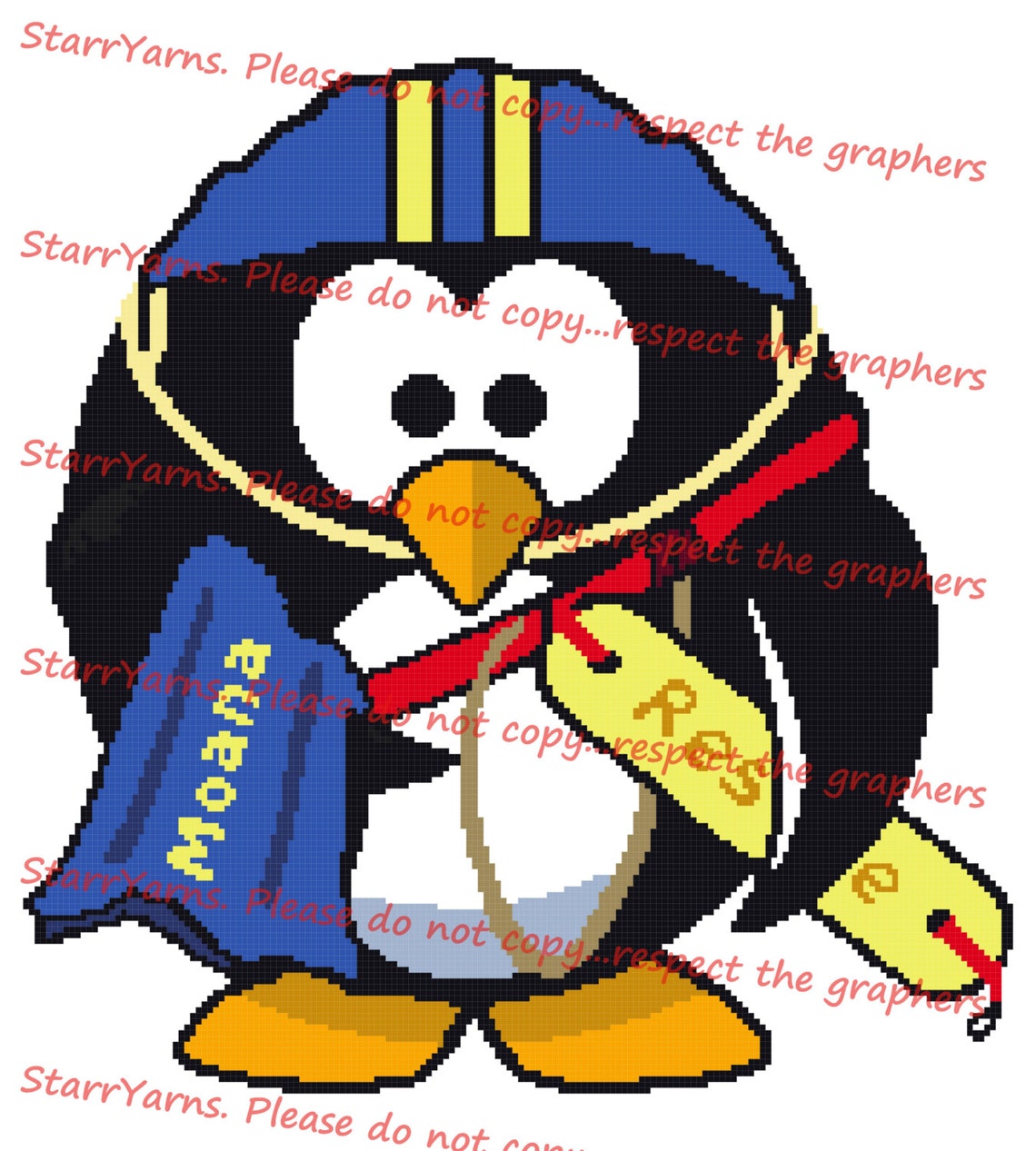 Rescue Penguin Crochet Graph Pattern - Etsy