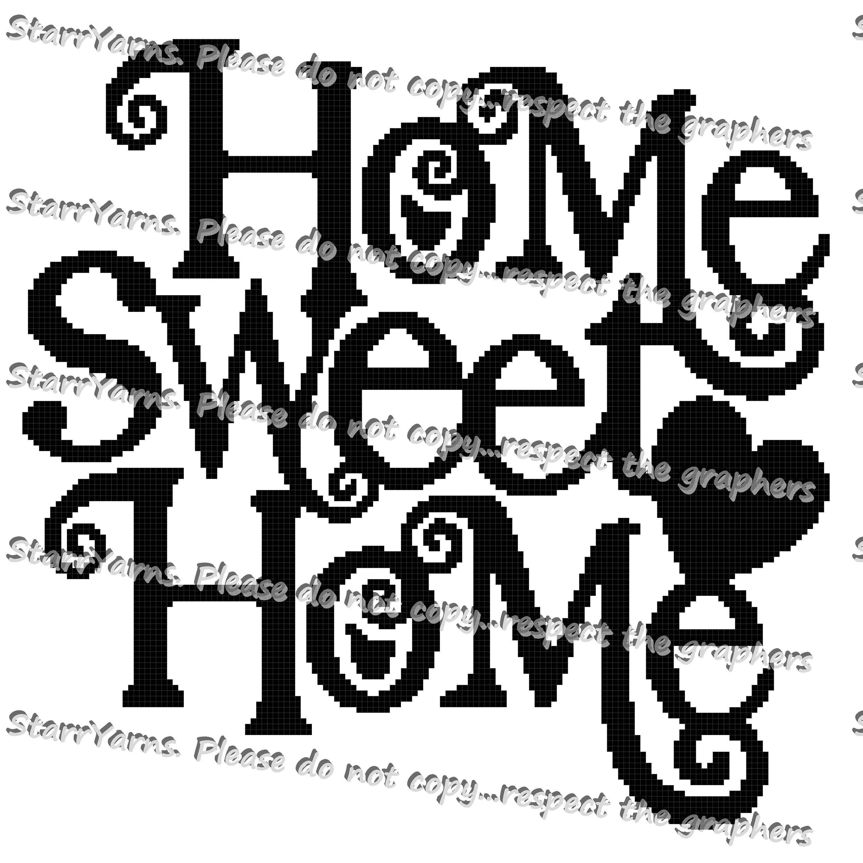 Home Sweet Home Crochet Graph Pattern - Etsy