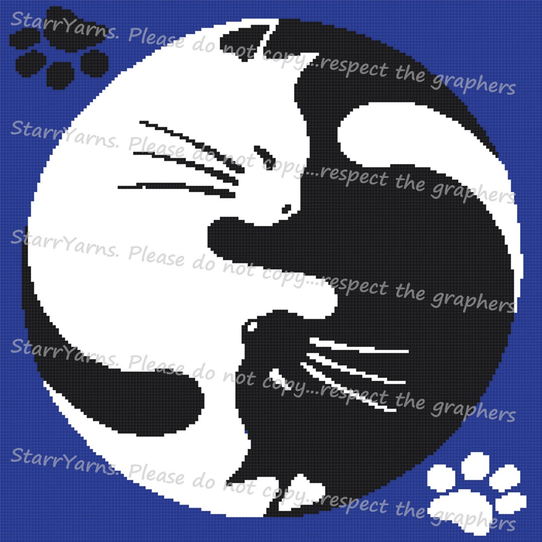 Yin Yang Cats Crochet Graphgan Pattern - Etsy