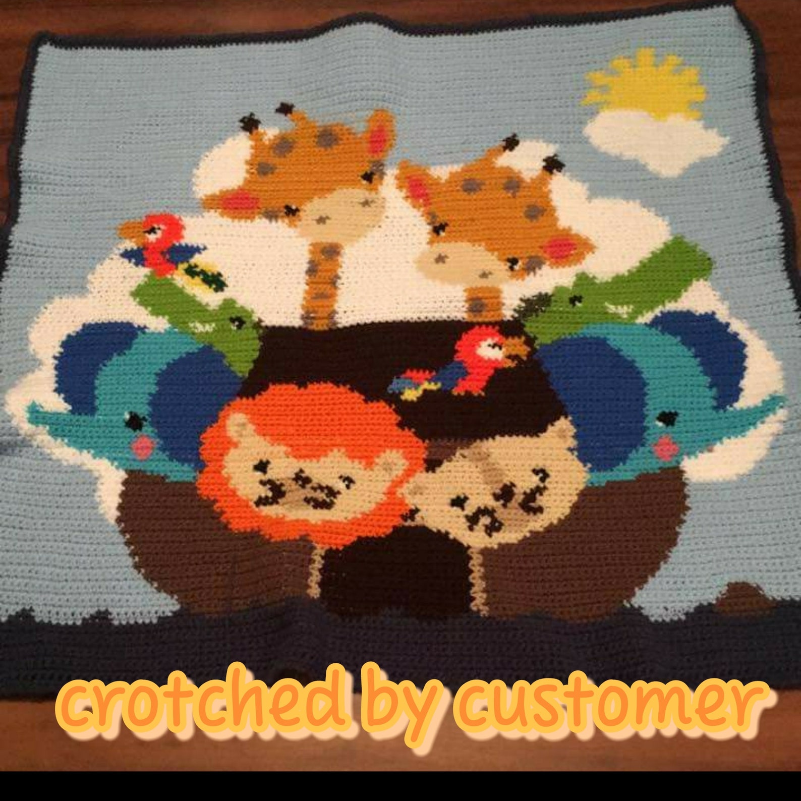 Noah's Ark Crochet Graph Pattern Blanket - Etsy