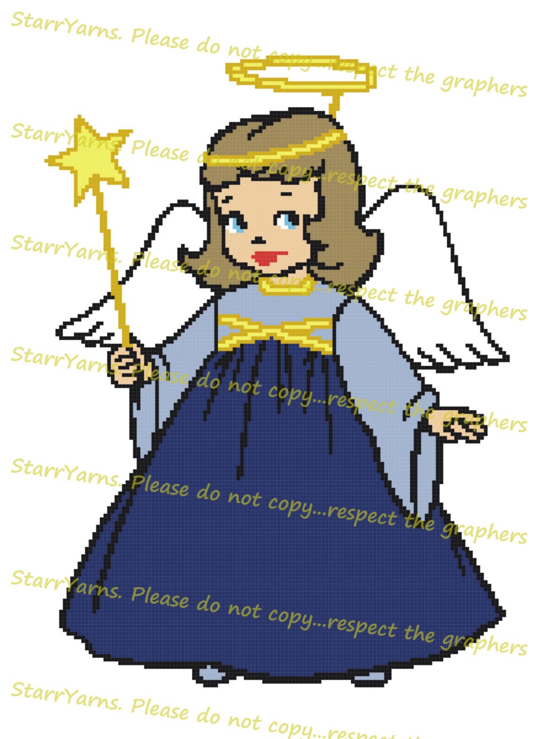 Christmas Angel Crochet Graph Pattern - Etsy