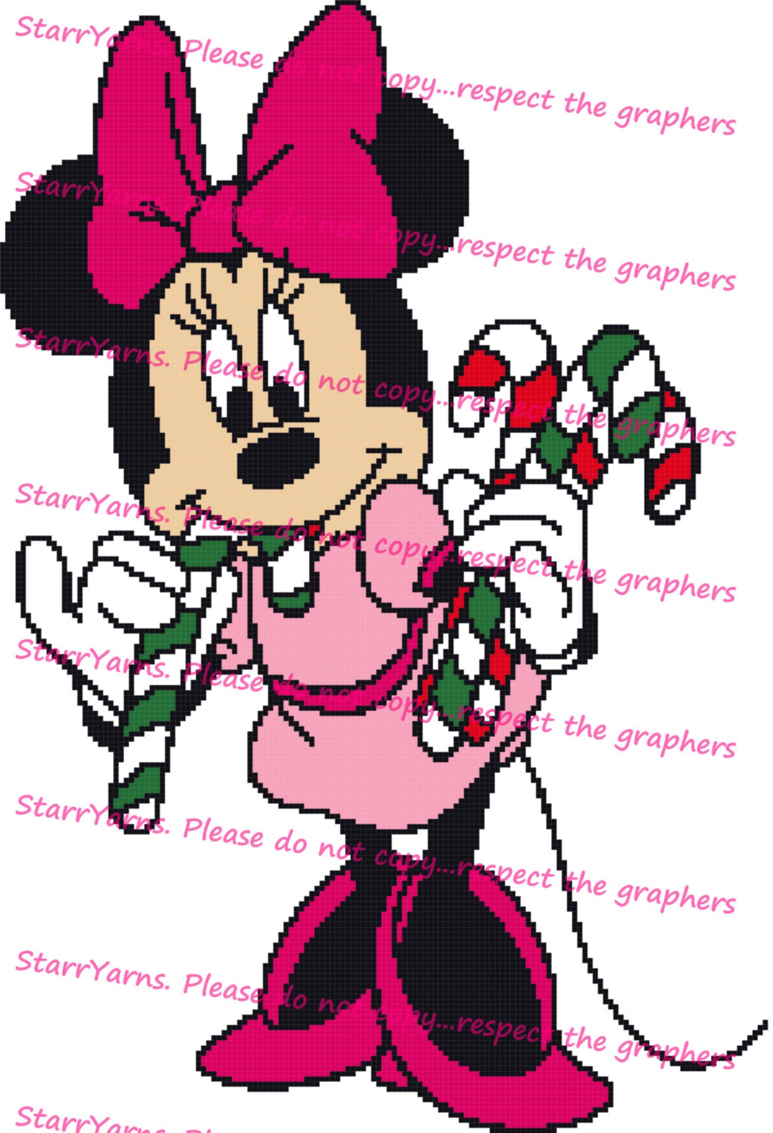 Candy Cane Treat Crochet Graph Blanket Pattern - Etsy