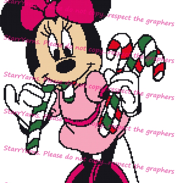 Crochet Graph Minnie Mouse Pattern - Etsy