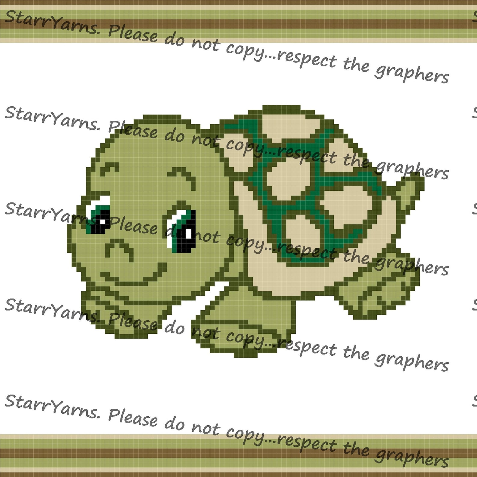 Baby Turtle Crochet Baby Blanket Graph - Etsy