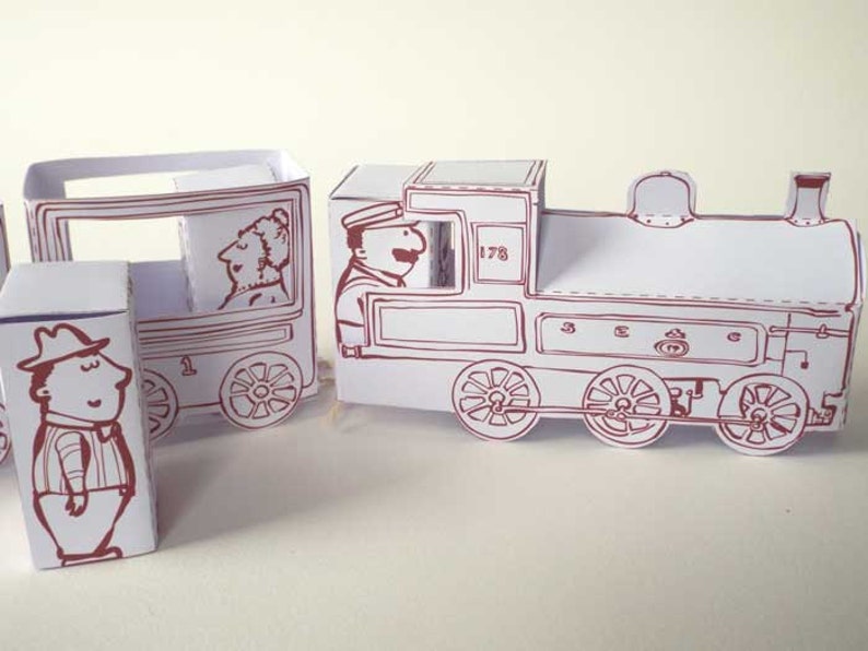 Train Pack Digital Download, Children's Paper Craft , Template Download ...