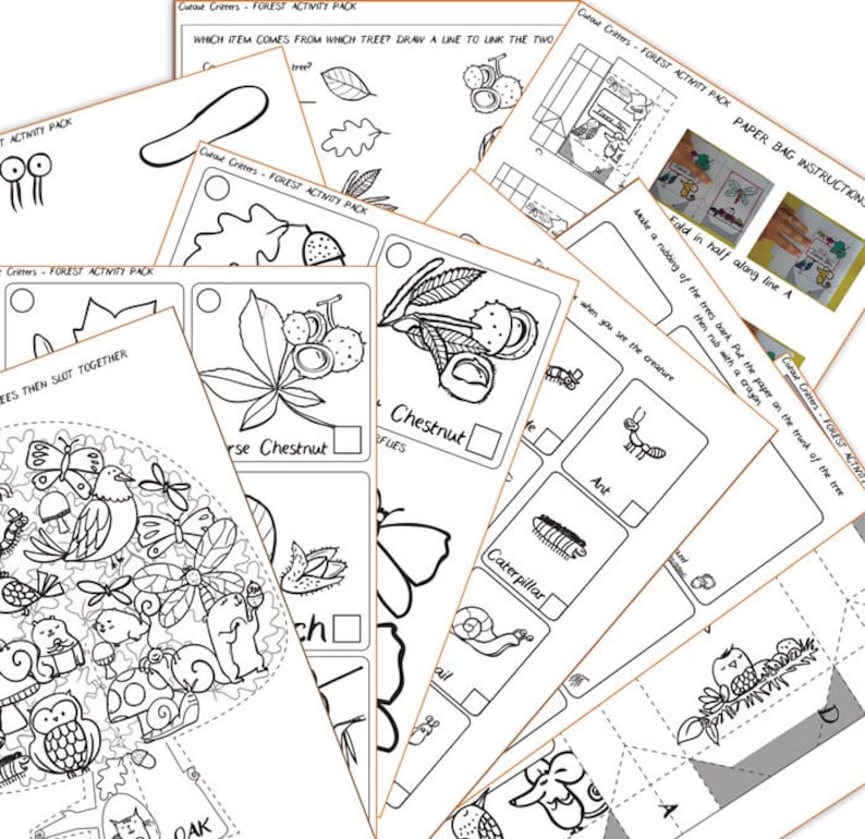 FOREST Activity Digital Download , Template Download, Activity Sheets ...