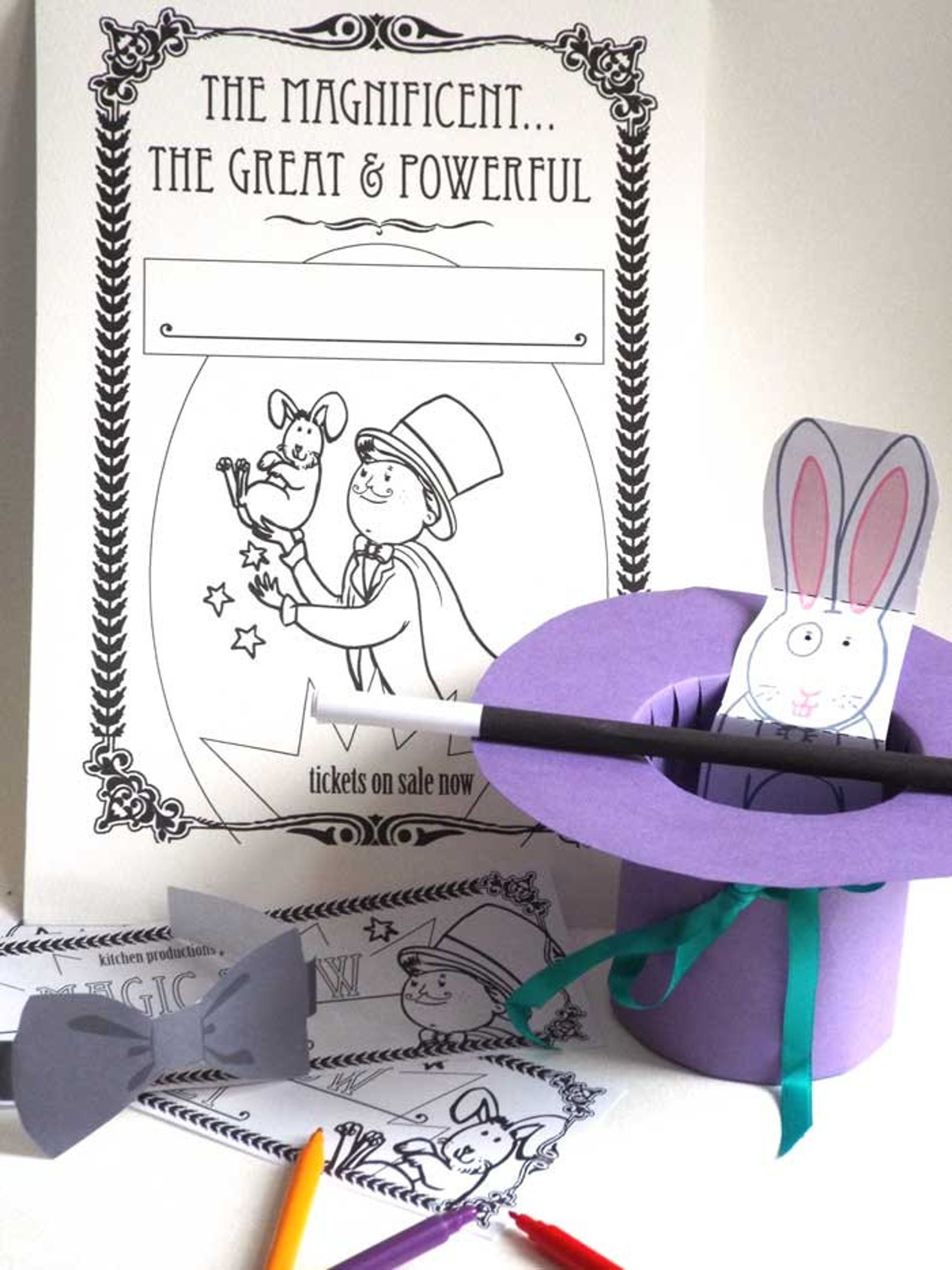 MAGIC Show Pack Digital Download, Children's Paper Craft , Template ...