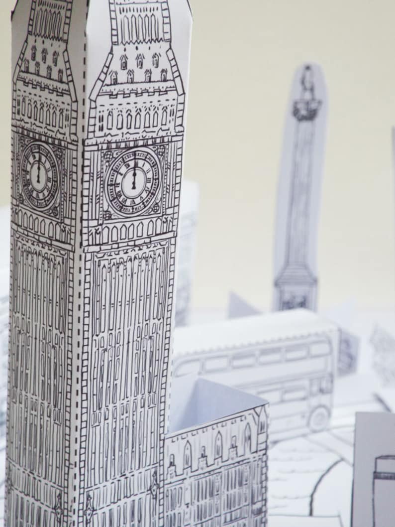 LONDON, Digital Download , Template Download, Print and Make - Etsy
