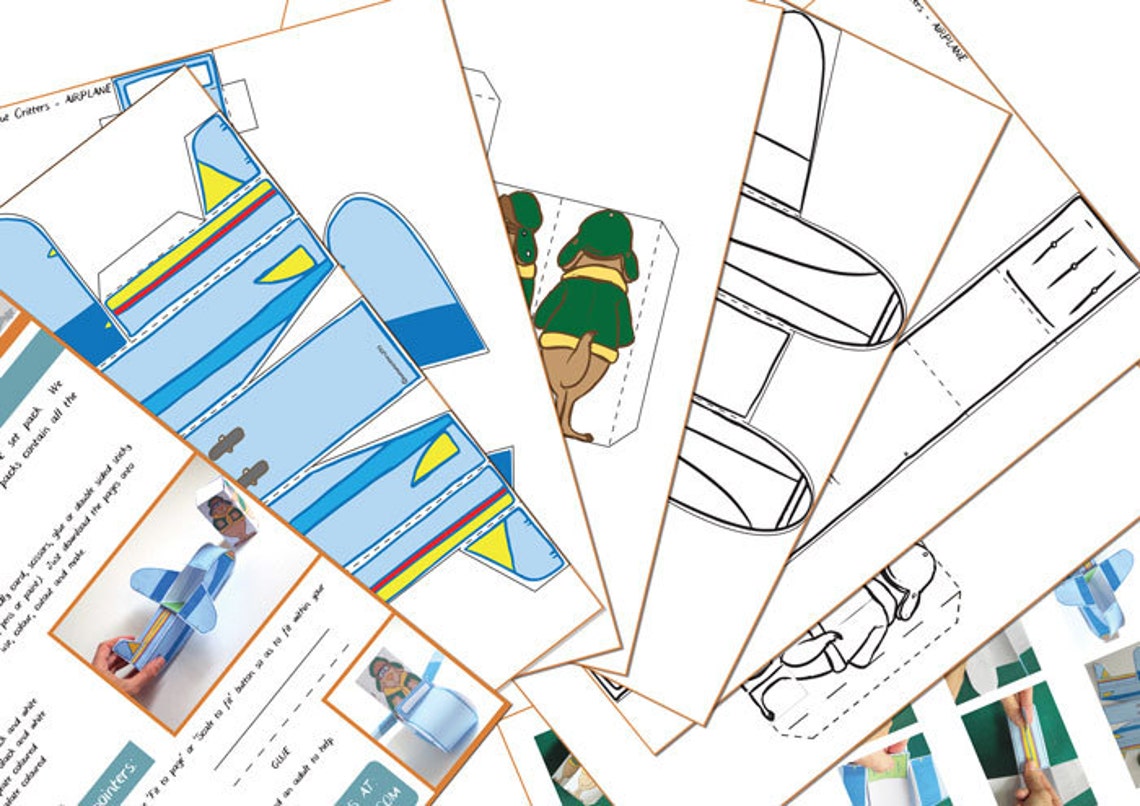 PLANE Digital Download , Template Download, Print and Make - Etsy