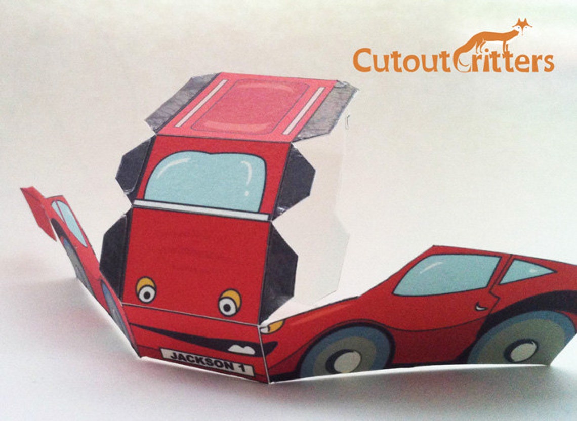 Racing CAR, Cutout Critters Template for a Make Your Own Racing Car ...
