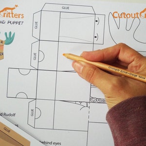 Rudolf, Download, Print and Make Your Own Finger Puppet - Etsy