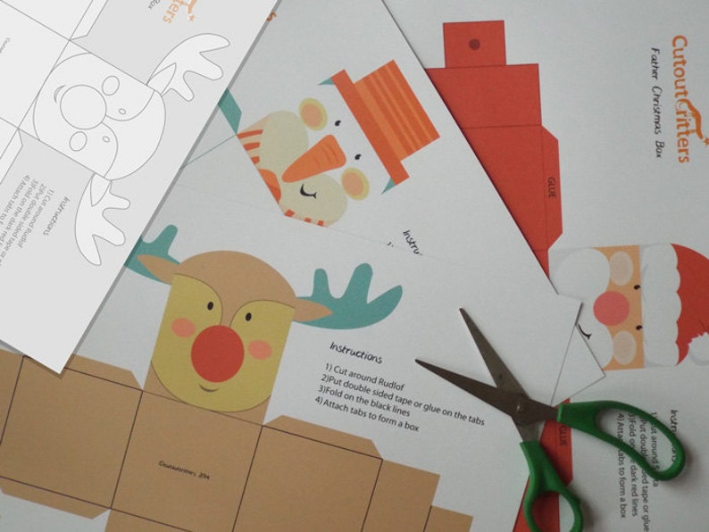 Christmas Gift Boxes/ Tree Decorations Activity for Kids - Etsy
