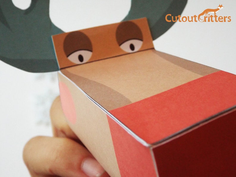 Rudolf, Download, Print and Make Your Own Finger Puppet - Etsy