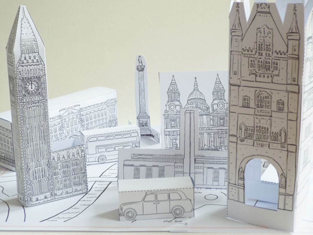 LONDON, Digital Download , Template Download, Print and Make - Etsy