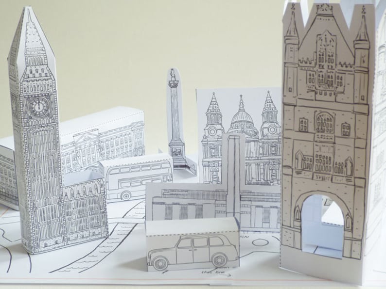 LONDON, Digital Download , Template Download, Print and Make - Etsy