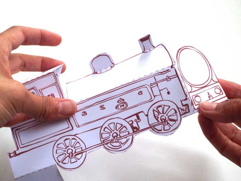 Train Pack Digital Download, Children's Paper Craft , Template Download ...