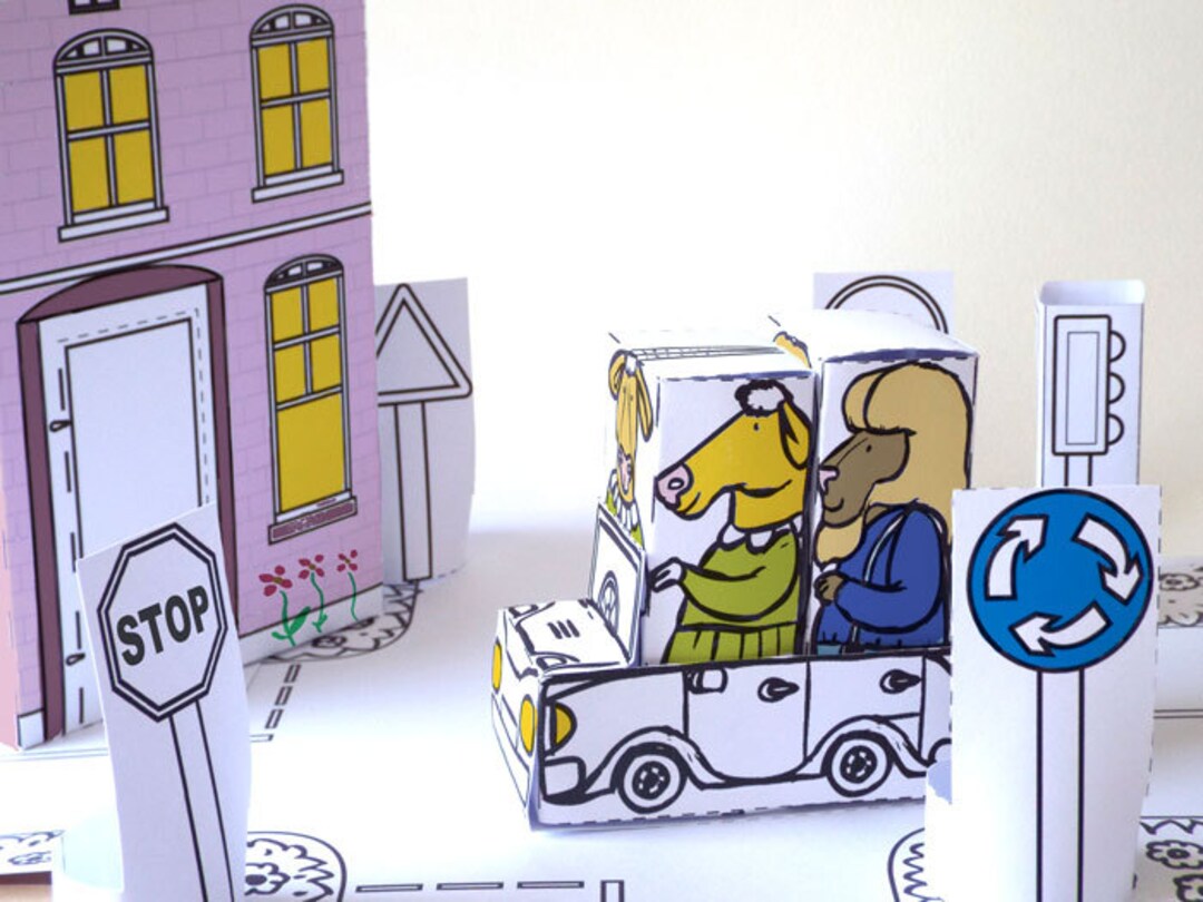 ROAD and Car Digital Download Printable Pack for Children's Paper Craft ...