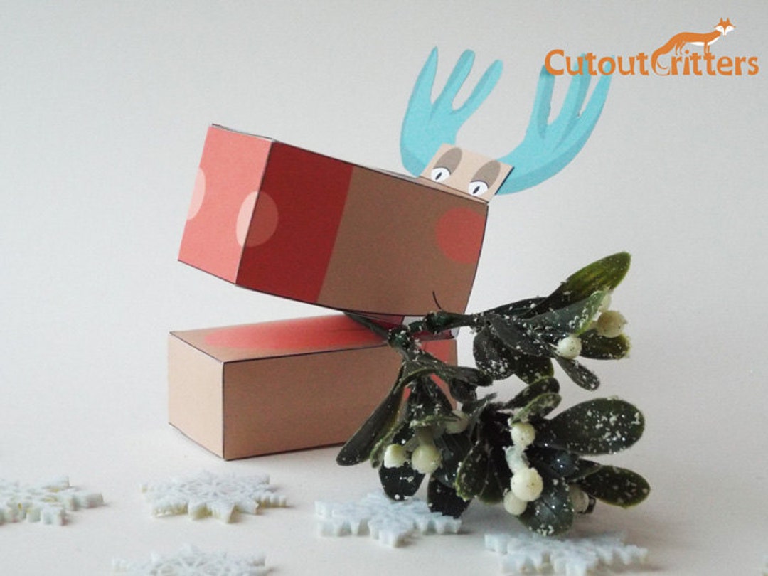 Rudolf, Download, Print and Make Your Own Finger Puppet - Etsy