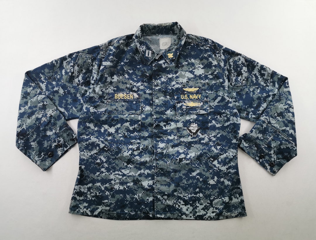 US Navy Jacket Vintage US Navy Uniform Camo Army Jacket Size M/L - Etsy