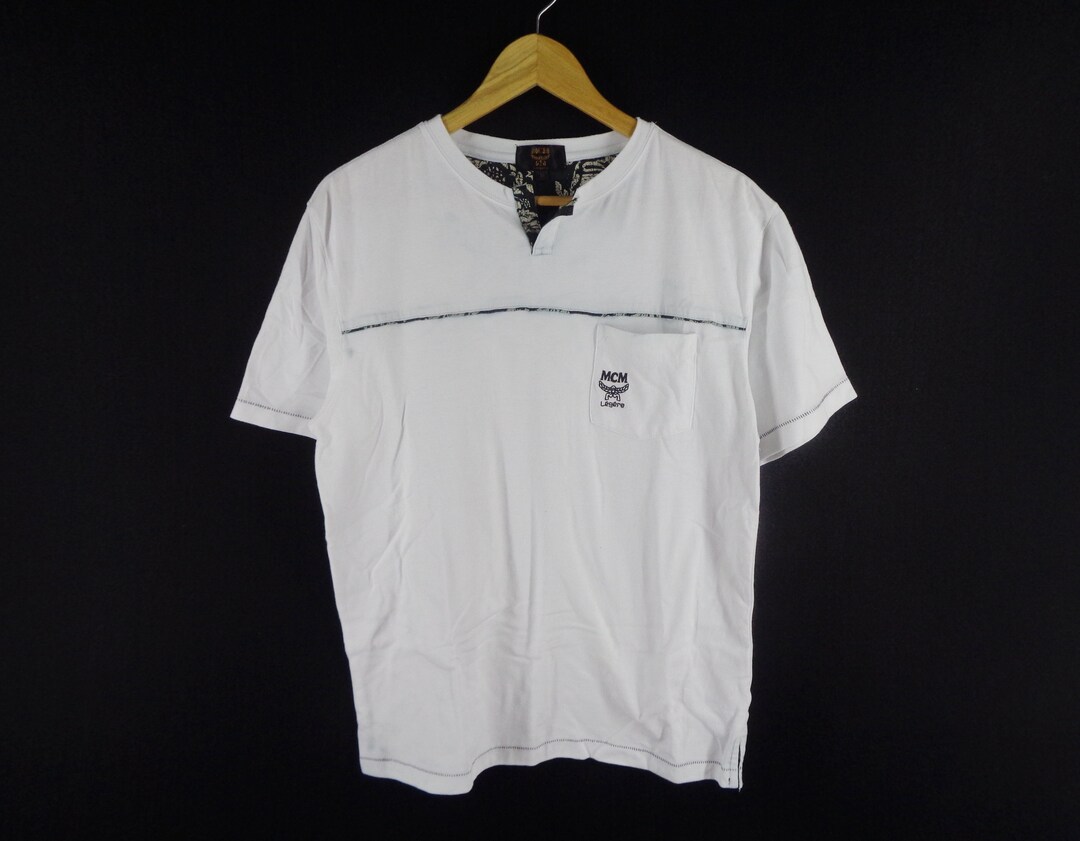 MCM Shirt MCM T Shirt MCM Legere Henley Tee T Shirt Size M - Etsy