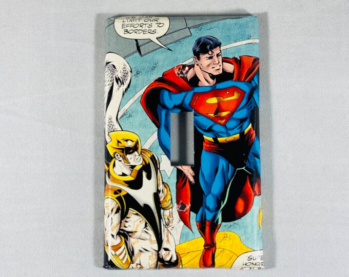 Comic Covered Light Plate Cover/ Switch Cover/ Plate Outlet/ Home Decor ...