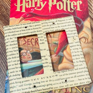 Book Page Wall Light Switch Plate, Light Switch Cover, Home Decor ...