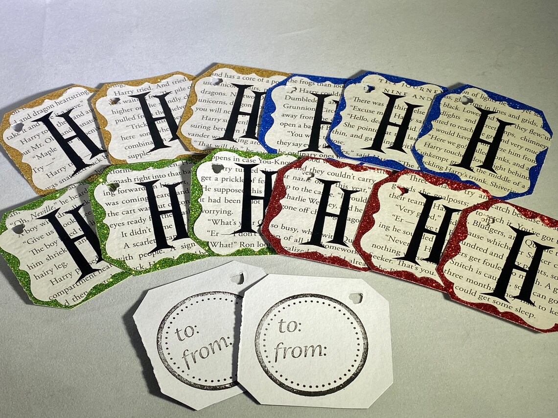 Harry Potter Inspired Gift Tags set of 12 tags Handmade | Etsy