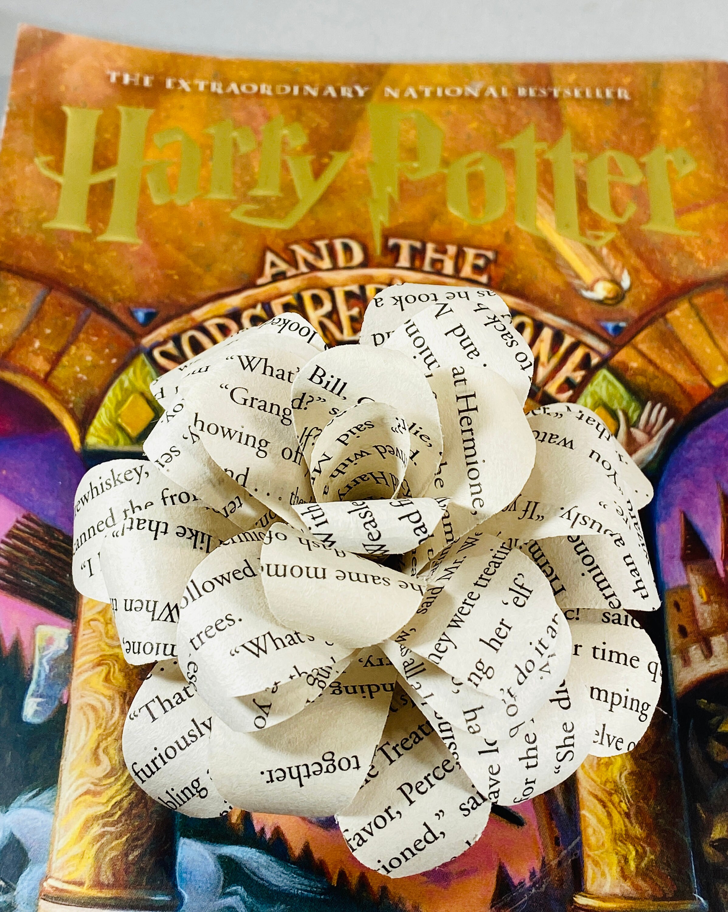 Book Paper Flowers Upcycled Paper Flowers Book Lover Gift - Etsy