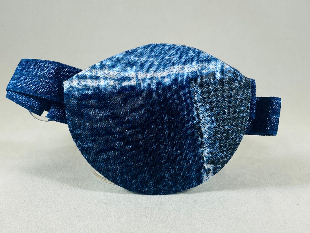 Jean Fabric Eyepatch, Handmade Adult Eyecare, Medical, Vision Accessory ...