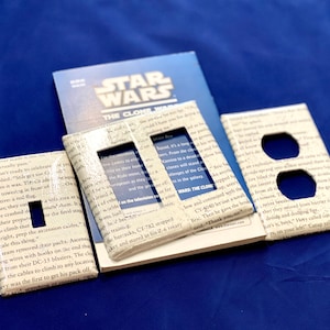 Book Page Wall Light Switch Plate, Light Switch Cover, Home Decor ...