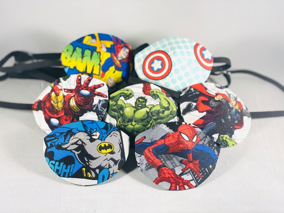 Superhero Fabric Eye Patch Handmade/ Vision Accessory/ Cataract Aid ...