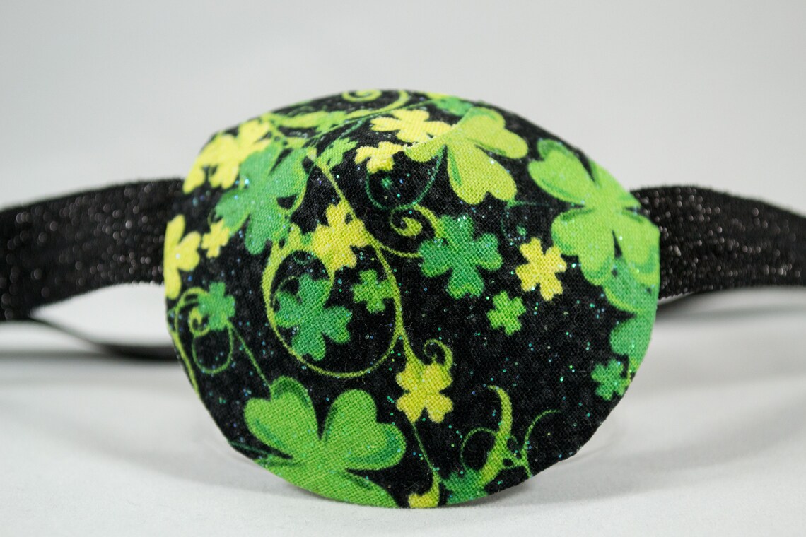 Four Leaf Clover Lucky Adult Eyepatch/ Handmade Vision Accessory ...