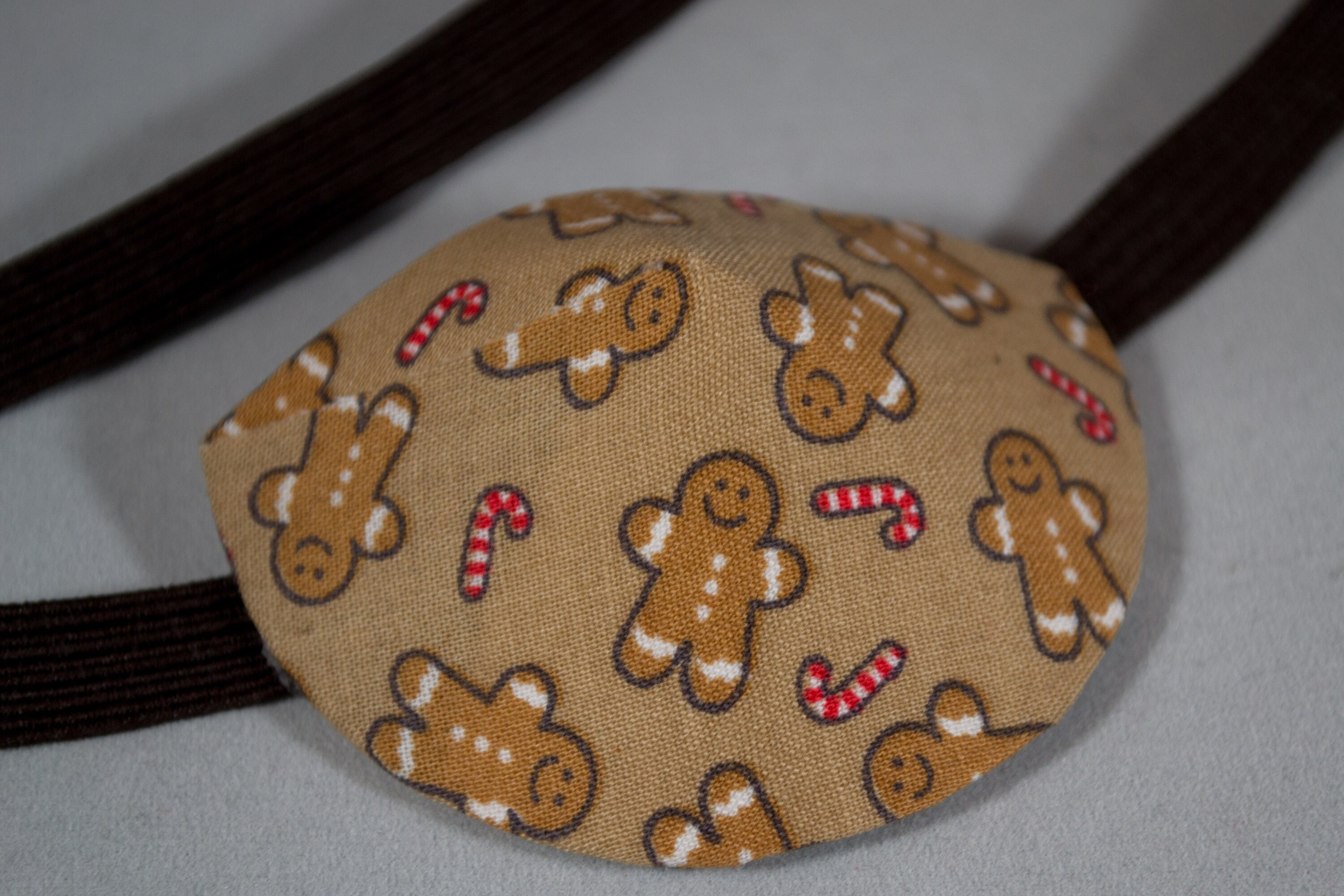 Gingerbread Man Holiday Adult Eyepatch, Handmade Fabric Eyepatch ...