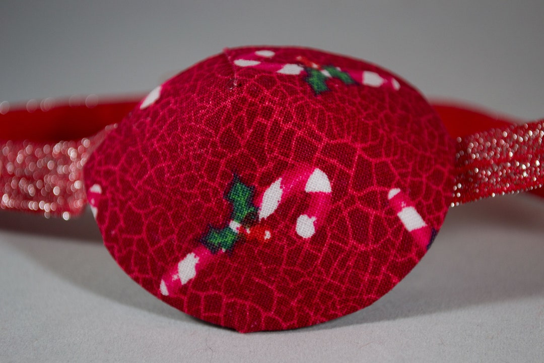 Candy Cane Holiday Adult Eyepatch, Handmade Fabric Eyepatch/ Vision ...
