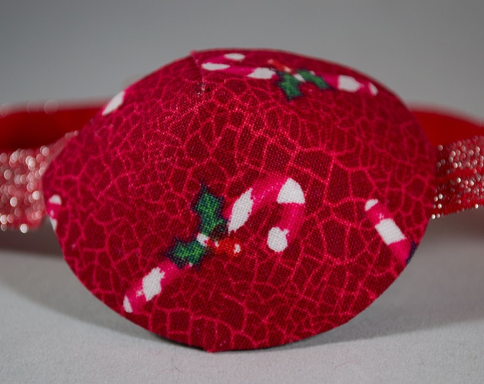 Candy Cane Holiday Adult Eyepatch, Handmade Fabric Eyepatch/ Vision ...