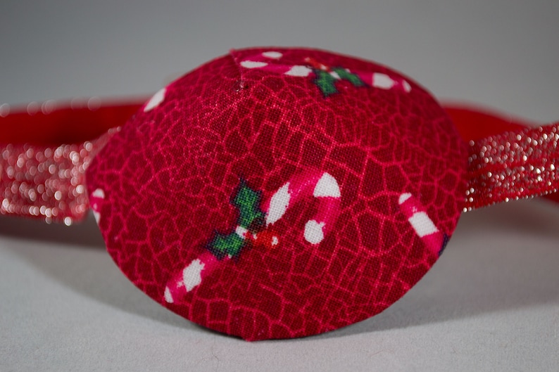 Candy Cane Holiday Adult Eyepatch, Handmade Fabric Eyepatch/ Vision ...
