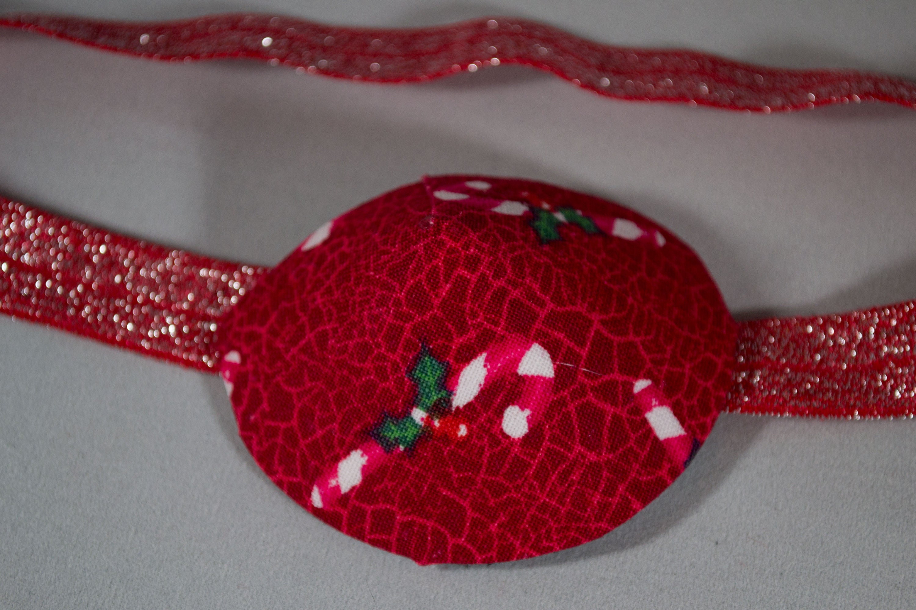 Candy Cane Holiday Adult Eyepatch, Handmade Fabric Eyepatch/ Vision ...