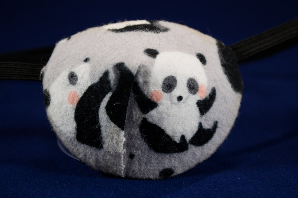 Cute Panda Adult Fabric Eyepatch Handmade Medical Vision - Etsy