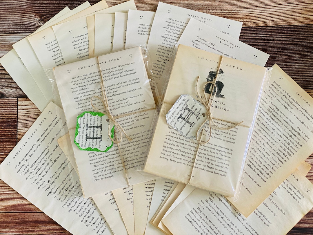 Magical Book Page Bundle, Craft Paper, Collage, Book Lover, Card Making ...