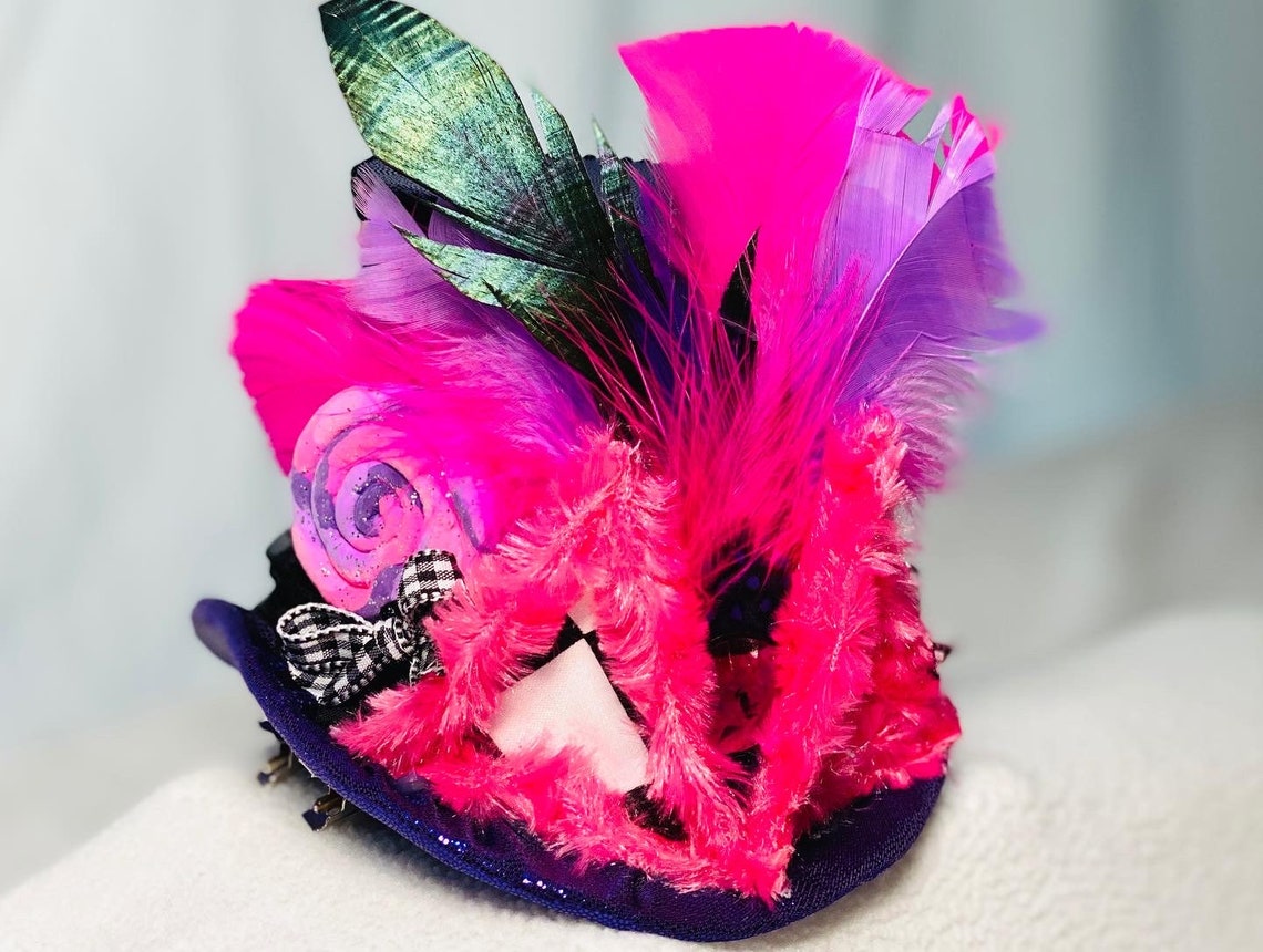 Custom Alice in Wonderland Fabric Mini Hat/ Handmade/ Adult - Etsy