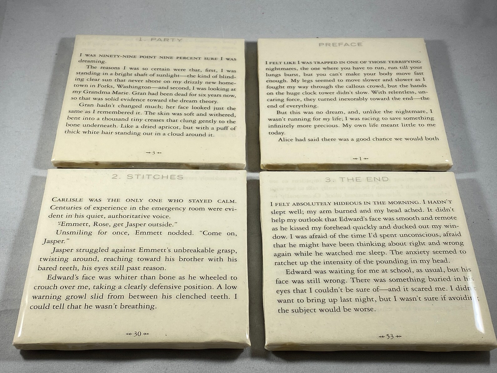 Twilight Book Coaster New Moon Coasters Resin Covered | Etsy