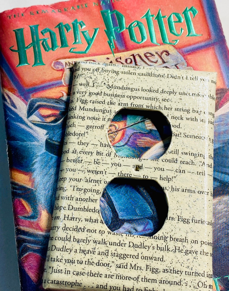 Book Page Wall Light Switch Plate Light Switch Cover Home - Etsy
