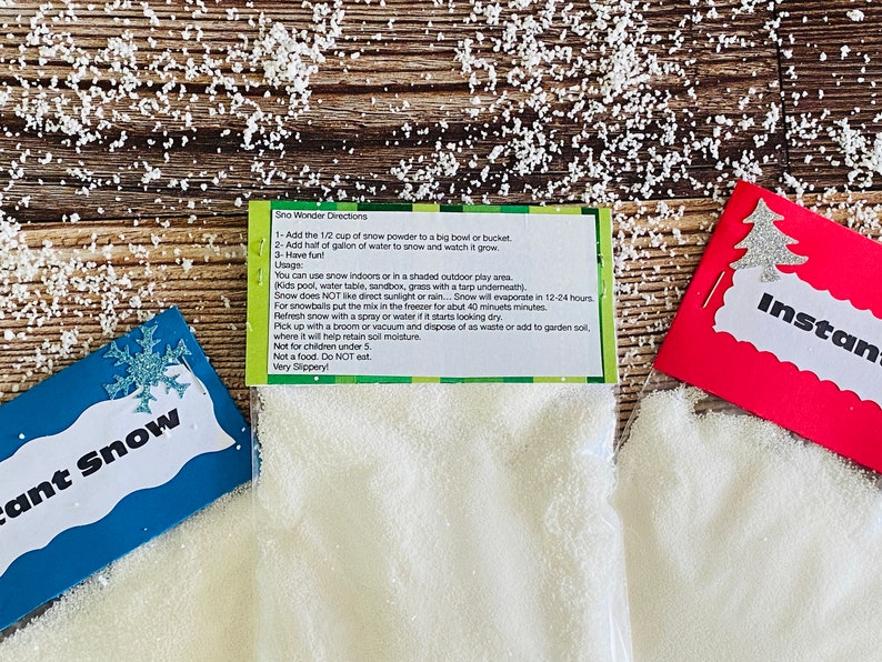 Sno Wonder Fake Snow, Just Add Water, Non Toxic, Instant Snow, Slime ...