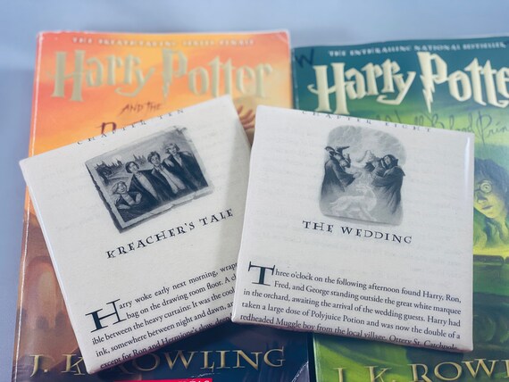 Drink & Barware Gift House Warming HP fans Book Coasters Potterhead ...