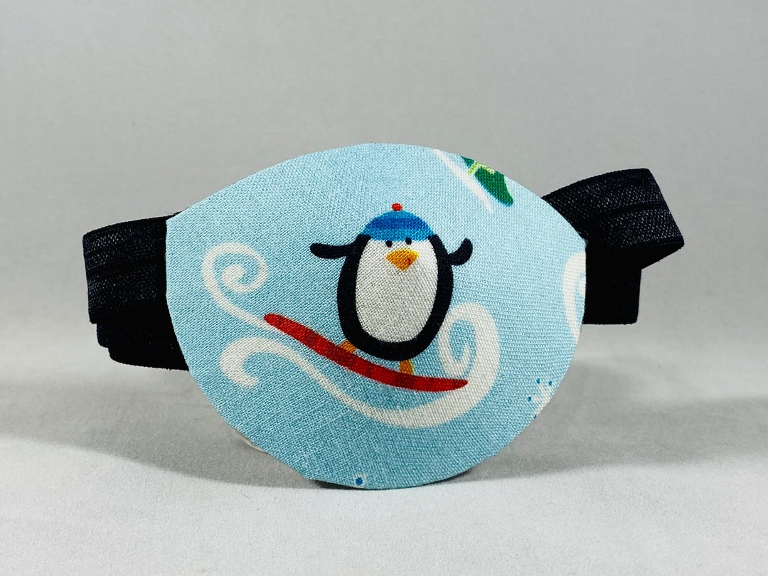 Penguin Holiday Adult Eyepatch, Handmade Fabric Eyepatch/ Vision ...