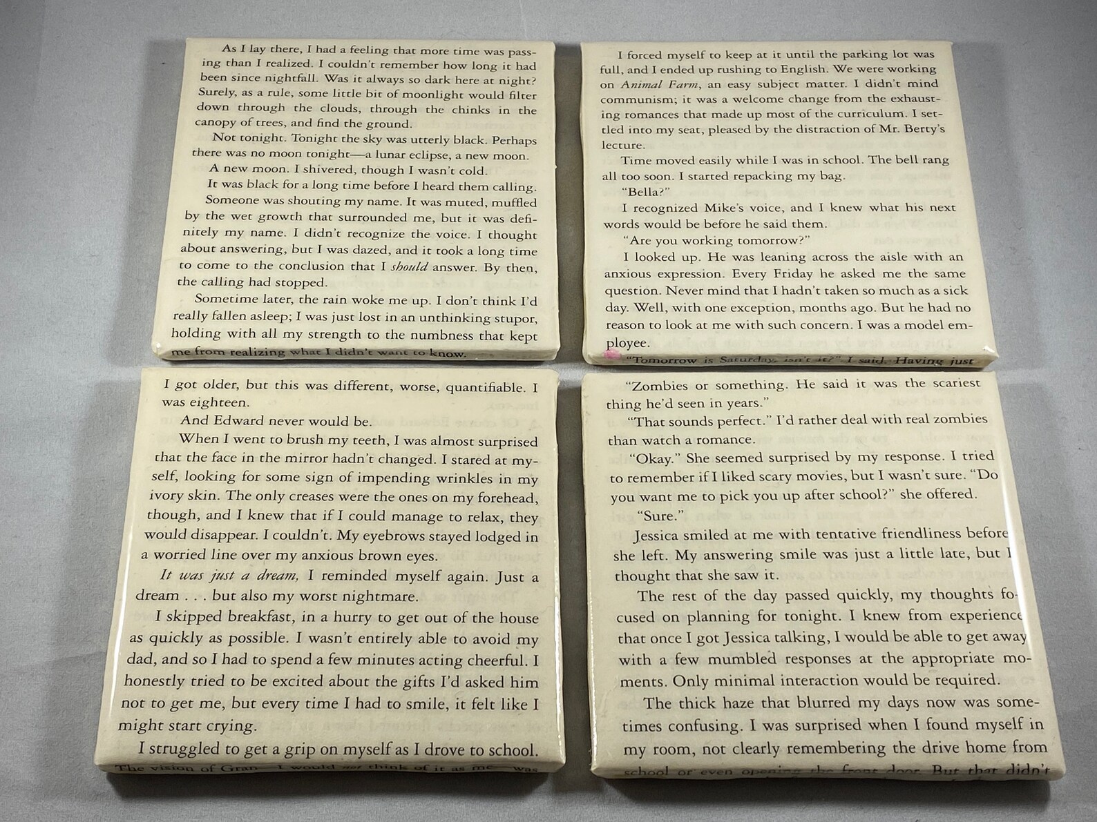 Twilight Book Coaster New Moon Coasters Resin Covered | Etsy